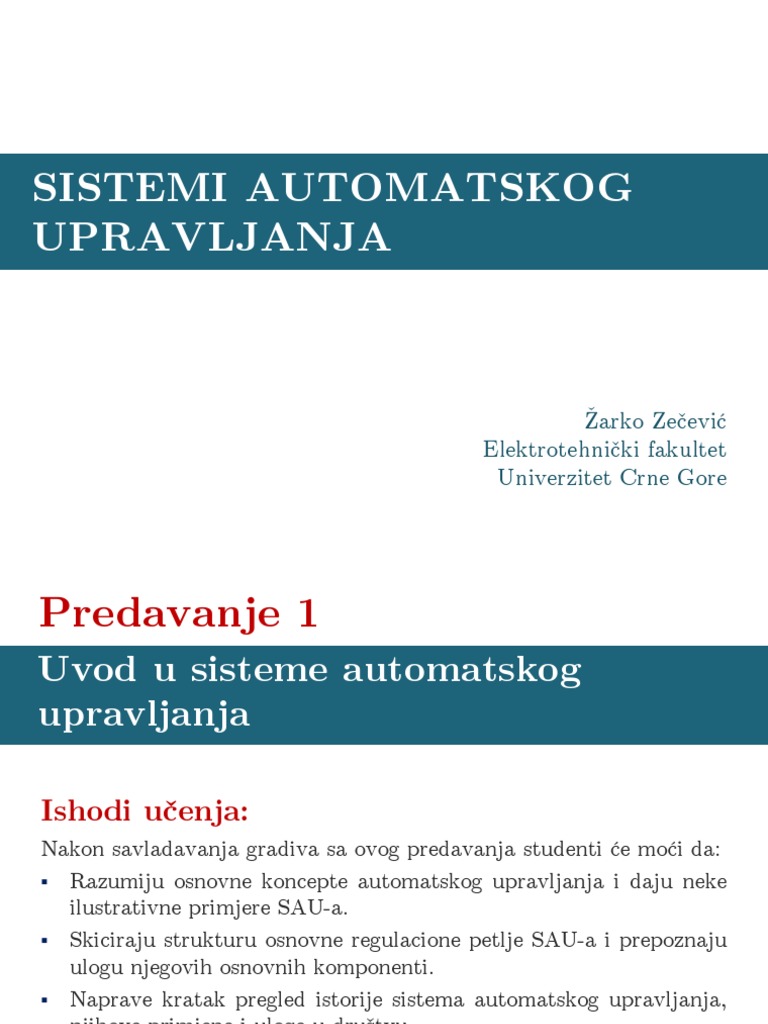 Predavanje 1 | PDF