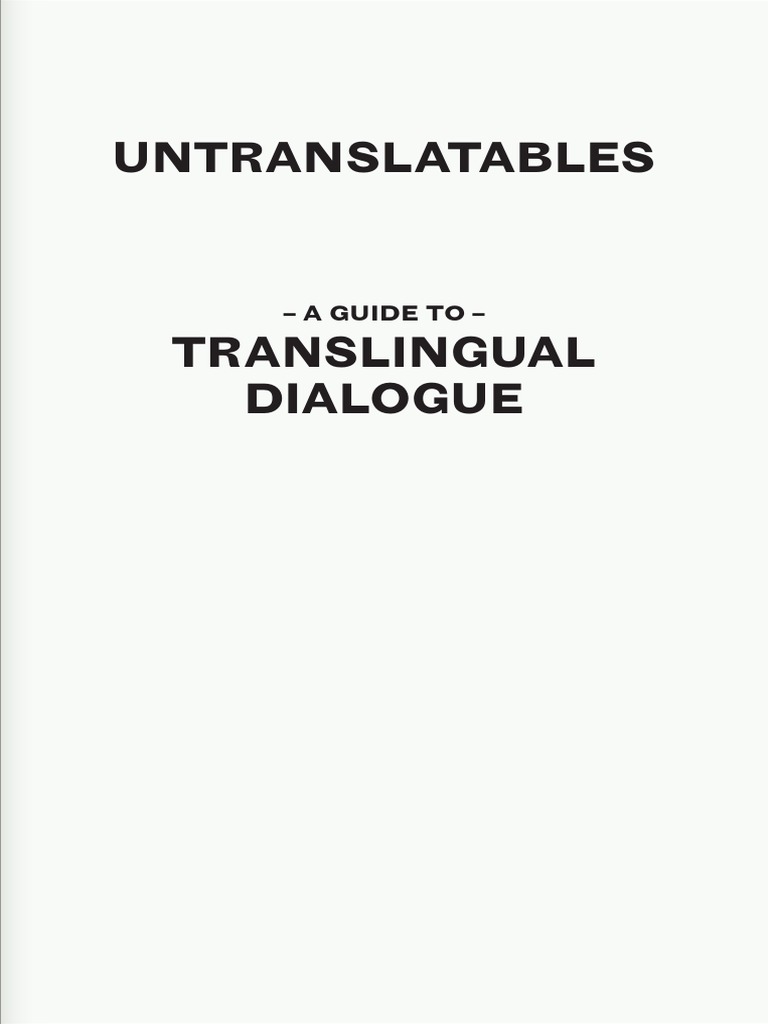 Untranslatables Download | PDF | Communication | Cognition