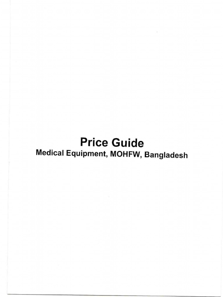 Price Guide For Medical Equipment-c-HS | PDF