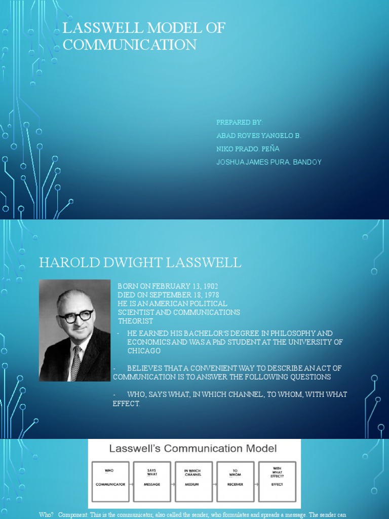 Lasswell Model of Communication | PDF | Communication | Target Audience
