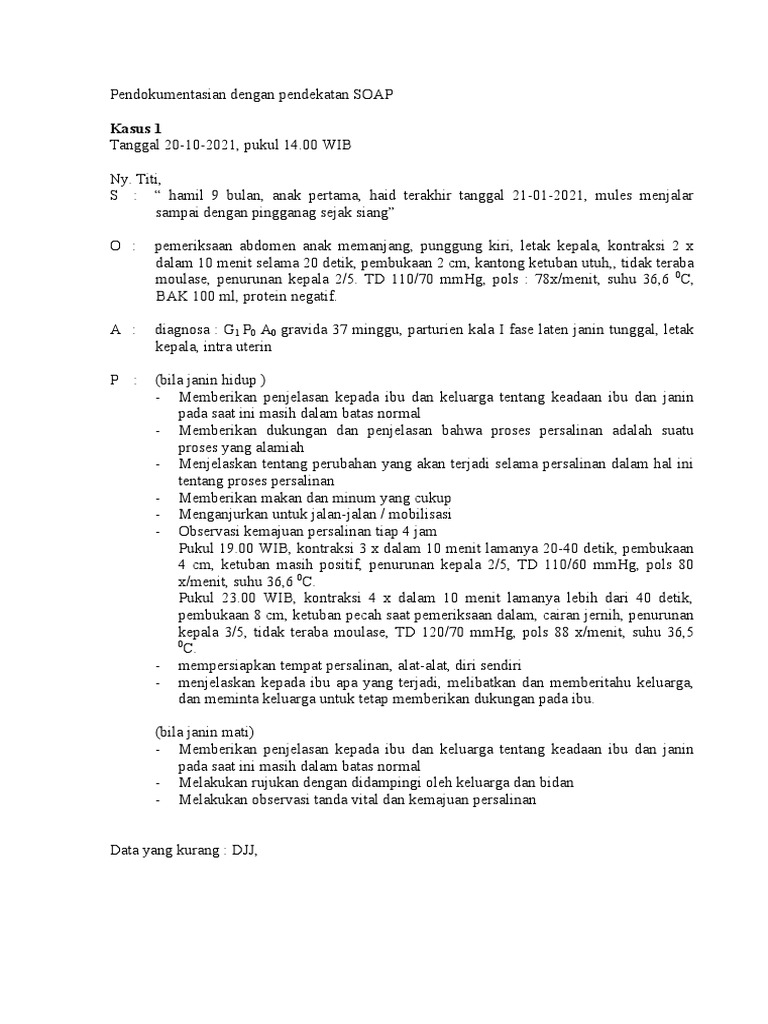 Contoh Kasus Soap | PDF