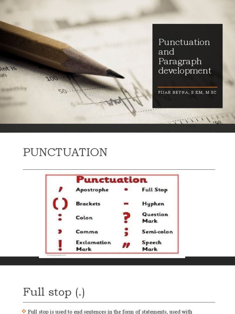 Punctuation and Paragraph Development | PDF