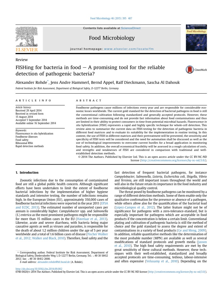 Food Microbiology: Alexander Rohde, Jens Andre Hammerl, Bernd Appel ...