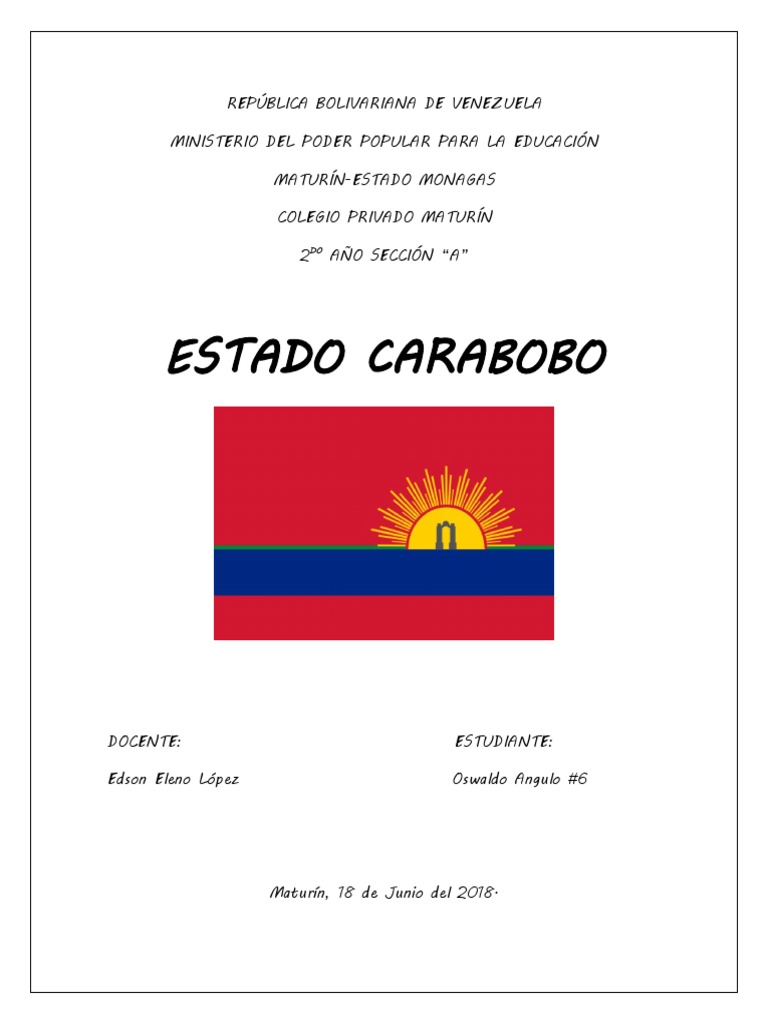 El Estado Carabobo Pdf Venezuela Alimentos