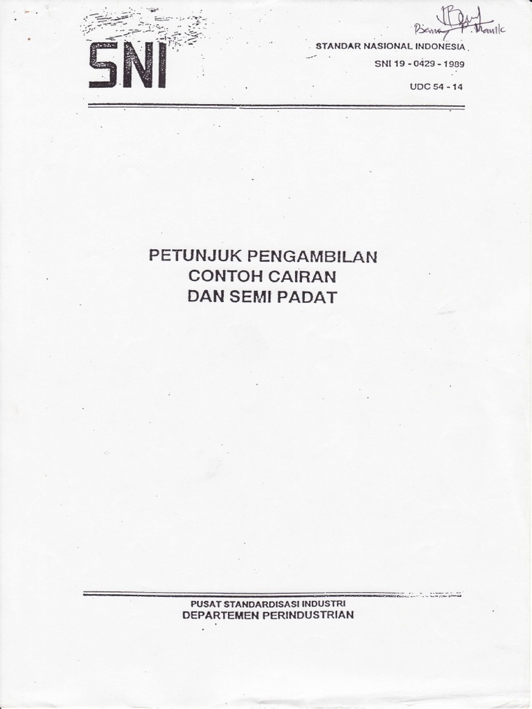 Sni 19-0429-1989 Petunjuk | PDF