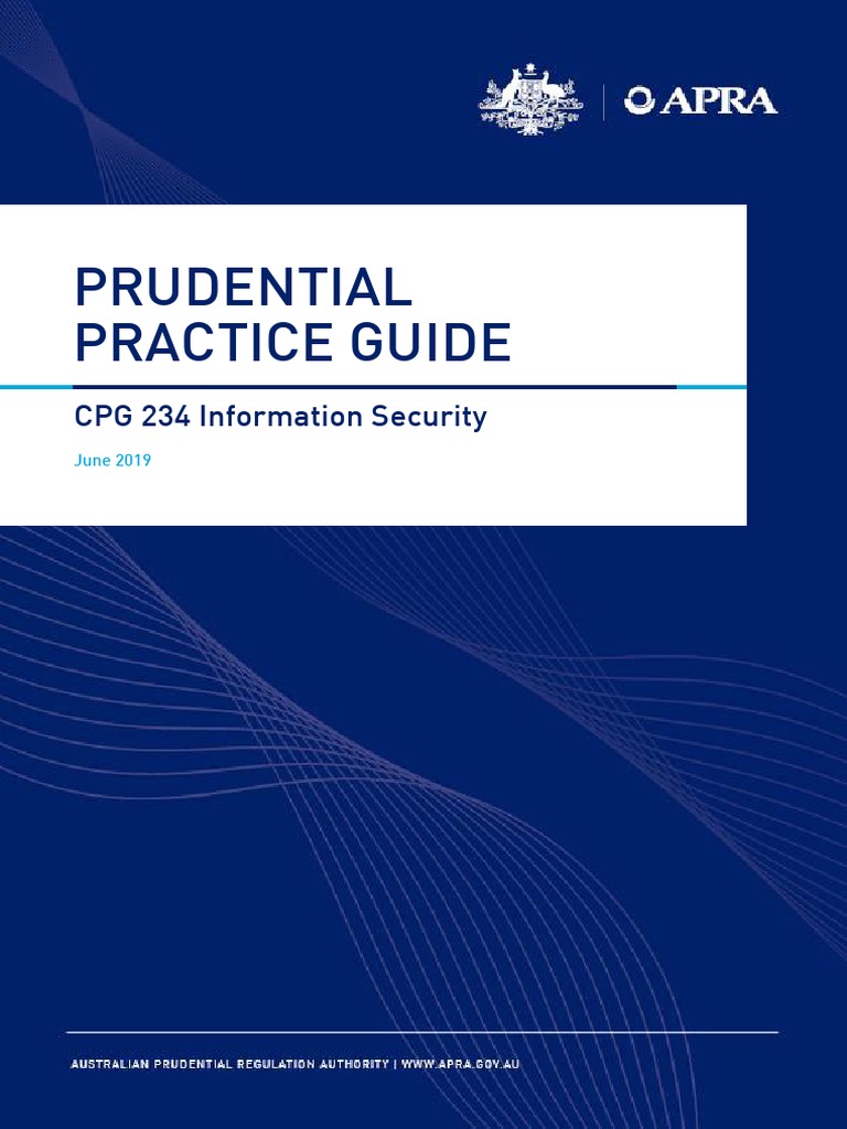 CPG 234 Information Security June 2019 0 | PDF | Information Security ...