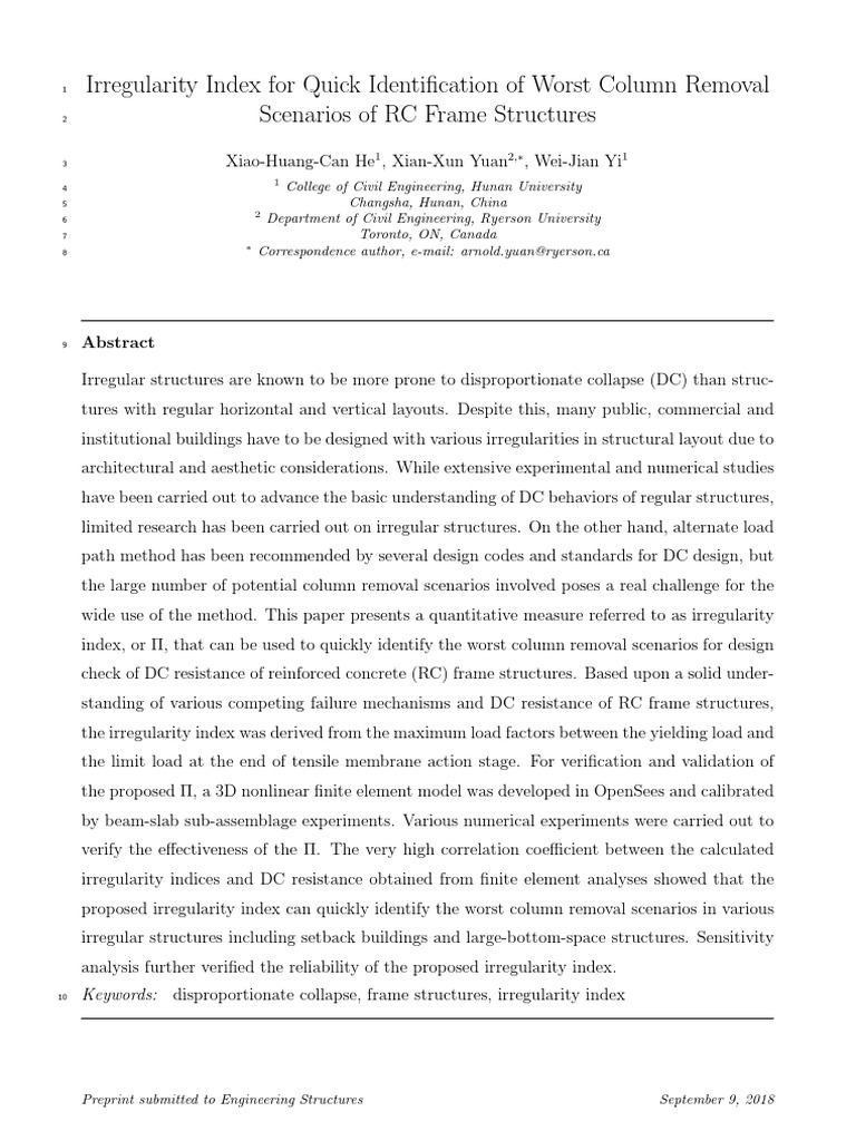 Irregularity Index For Quick Idendification of Worst Column Removal ...