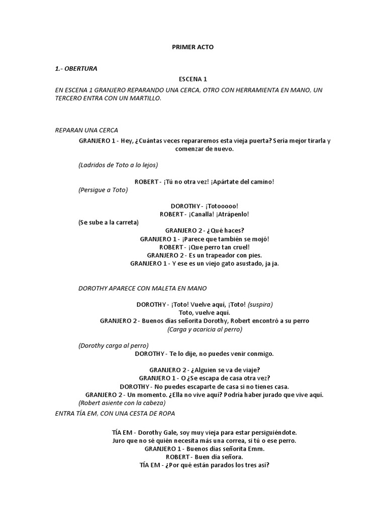 THE WIZ Libreto | PDF