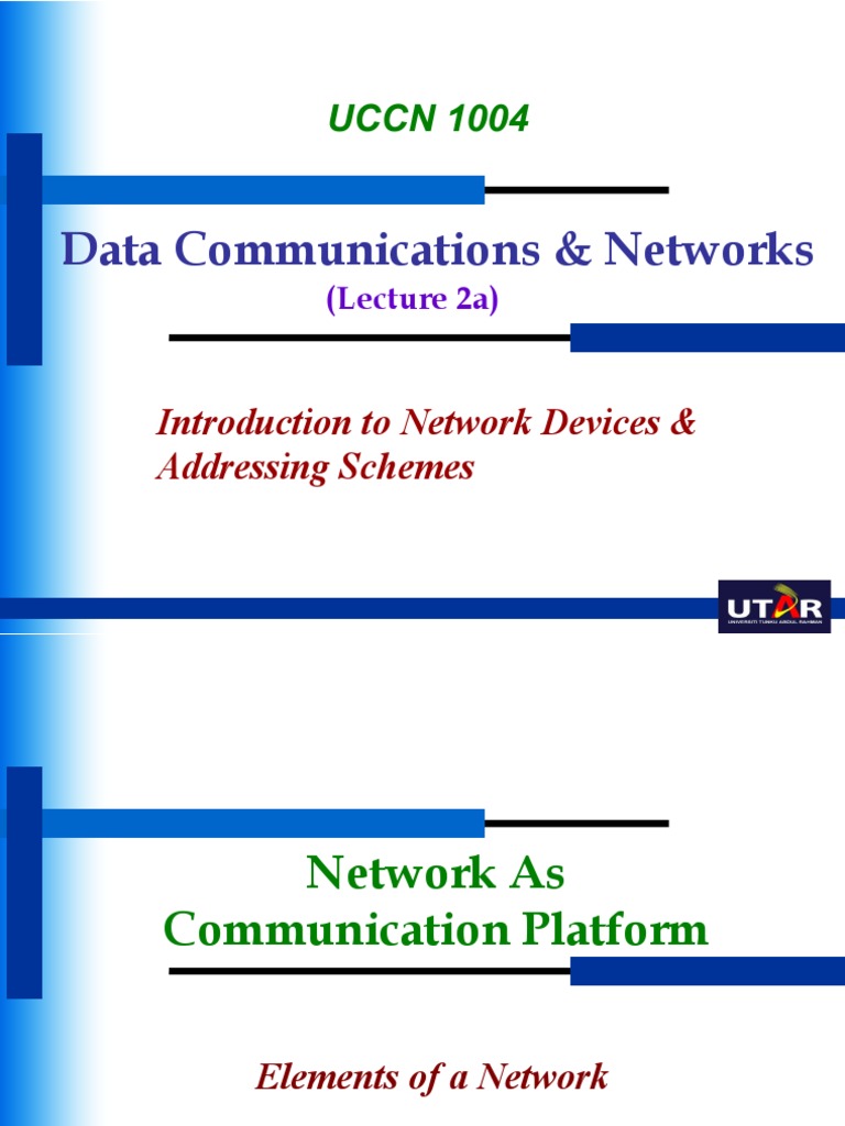 UCCN1004 - Lect2a - Intro To Network Devices - Addressing | PDF | Port ...