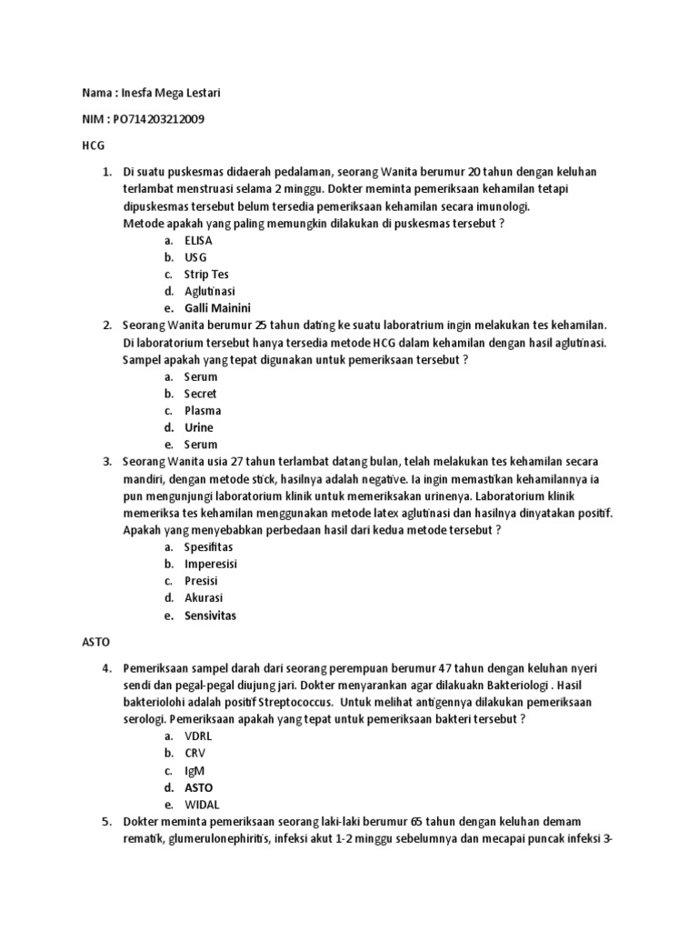 Tugas K.S Imunologi | PDF | Pengembangan Diri | Kesehatan Holistik