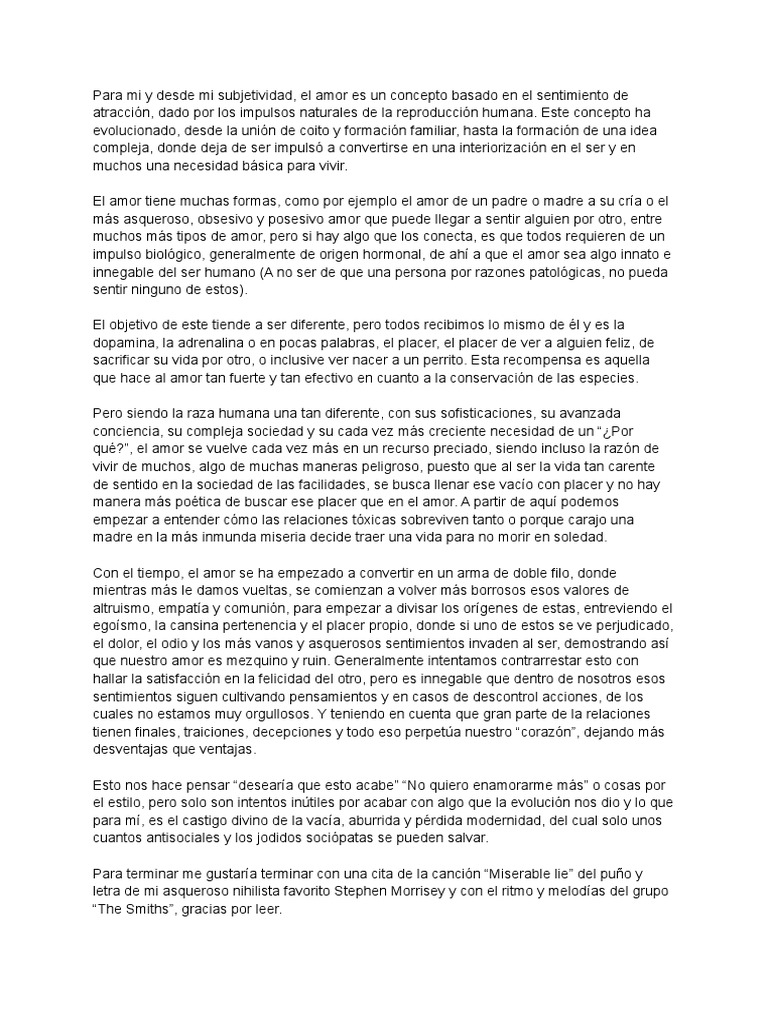 Miserable Lie | PDF | Amor | Placer