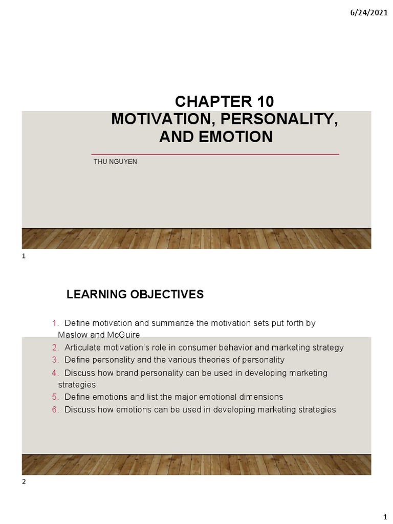 Motivation, Personality, and Emotion in Consumer Behavior: An Analysis of Maslow's Hierarchy of ...