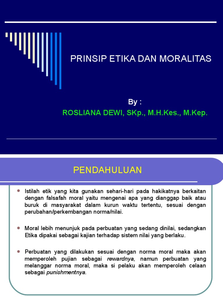 Prinsip Etika Dan Moralitas | PDF
