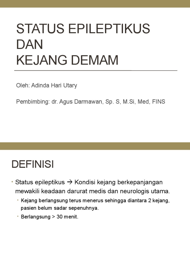 Status Epileptikus Dan Kejang Demam | PDF