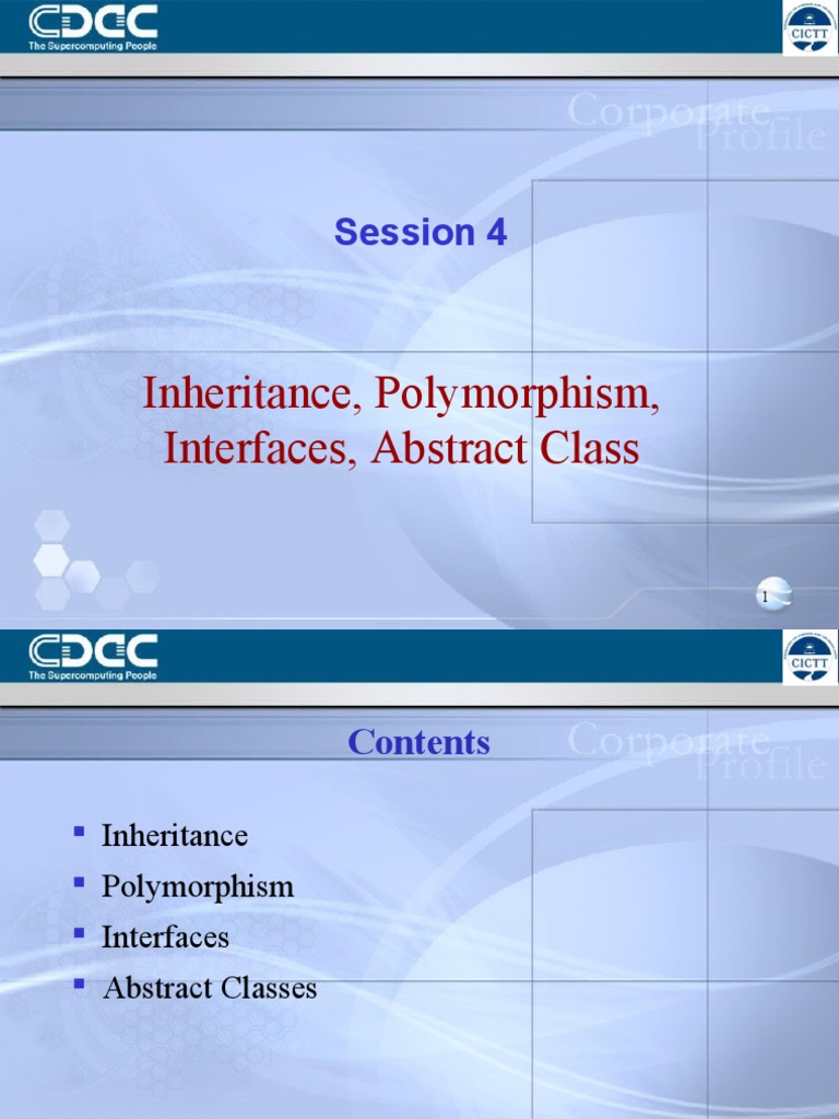 Session 4 CSharp Inheritance Polymorphism Interfaces AbstractClass | PDF | Inheritance (Object ...