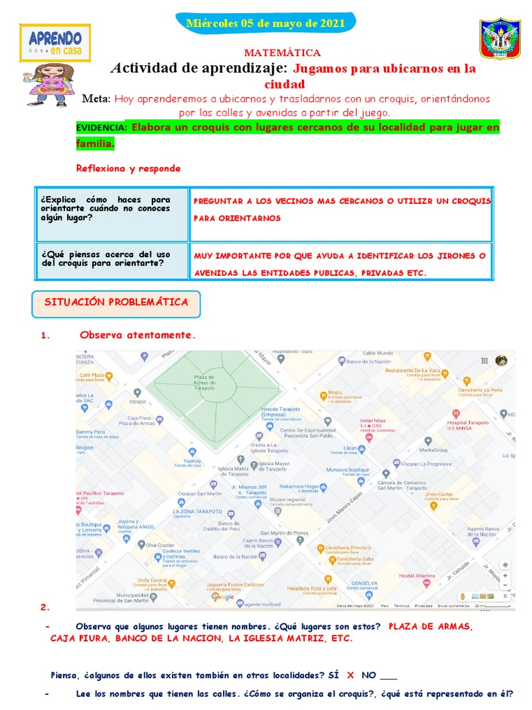 DIA 3 Jugamos para Ubicarnos en La Ciudad. | PDF