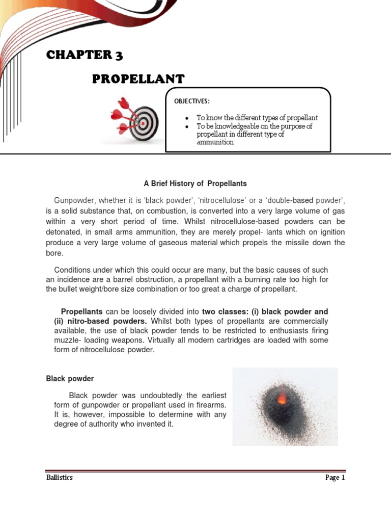Chapter 3 Propellant | PDF | Gunpowder | Chemistry