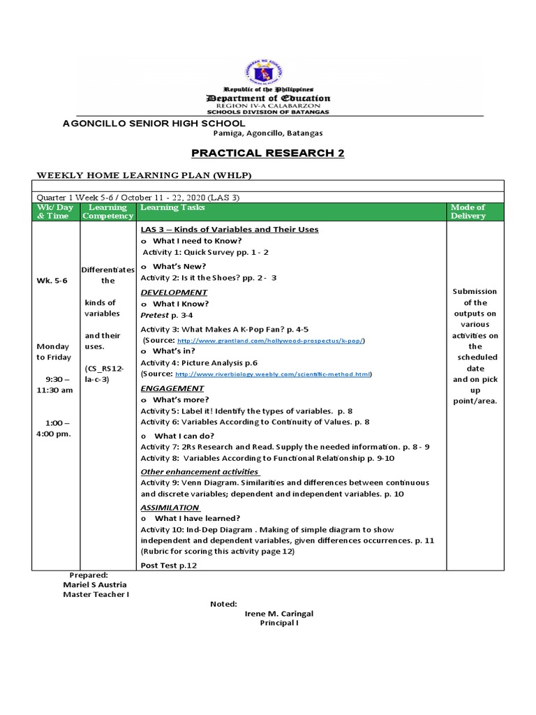 WHLP PR2 Week5 8 1 | PDF | Behavior Modification | Communication