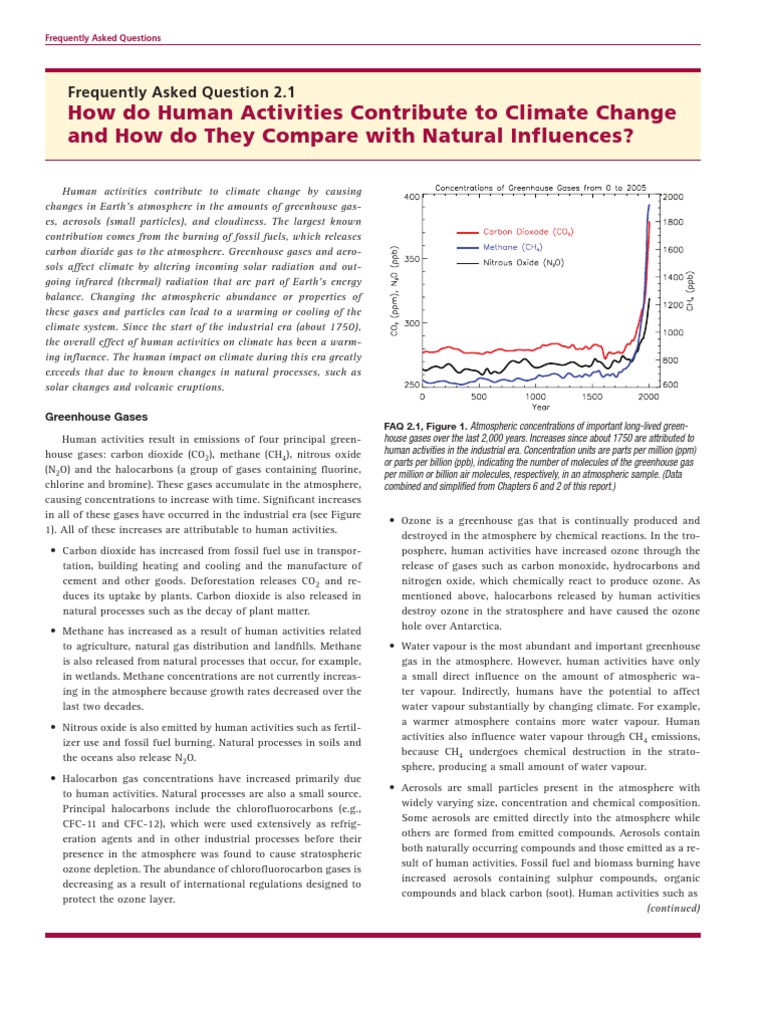 How Human Activities Contribute To Climate Change and How Do The | PDF