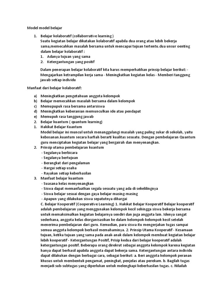 Model Model Belajar Modul 3 | PDF | Karier & Perkembangan