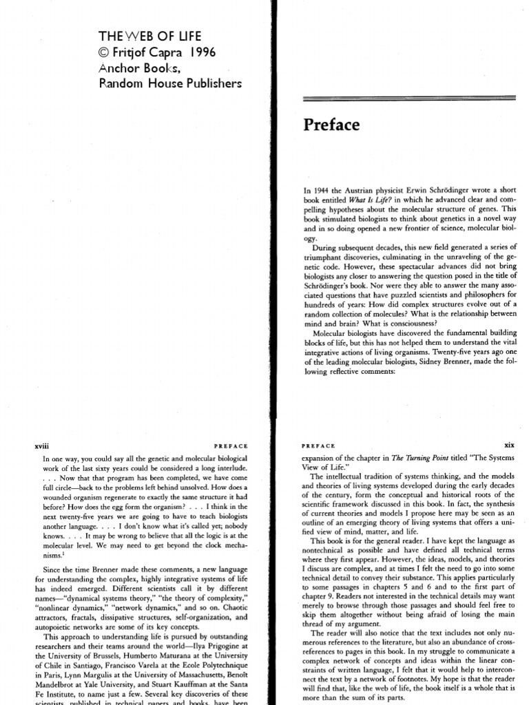 Capra - The Web of Life | PDF