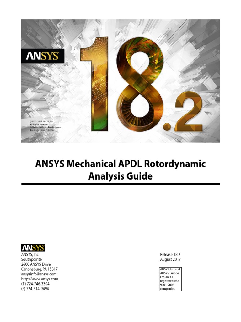 ANSYS Mechanical APDL Rotordynamic Analysis Guide 18.2 | PDF | Rotation Around A Fixed Axis ...