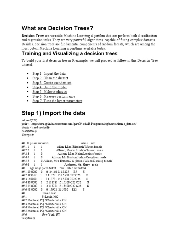 A Guide to Building and Evaluating a Decision Tree Model for Titanic ...