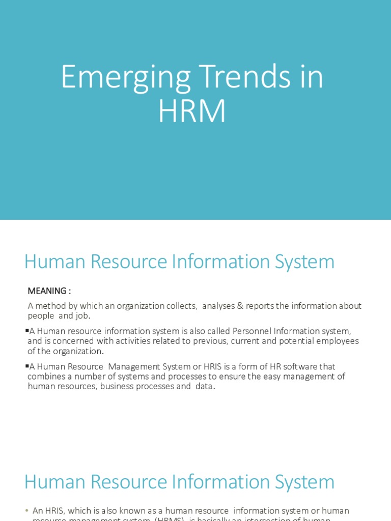 Unit 5 Emerging Trends in HRM | PDF | Human Resource Management | Audit