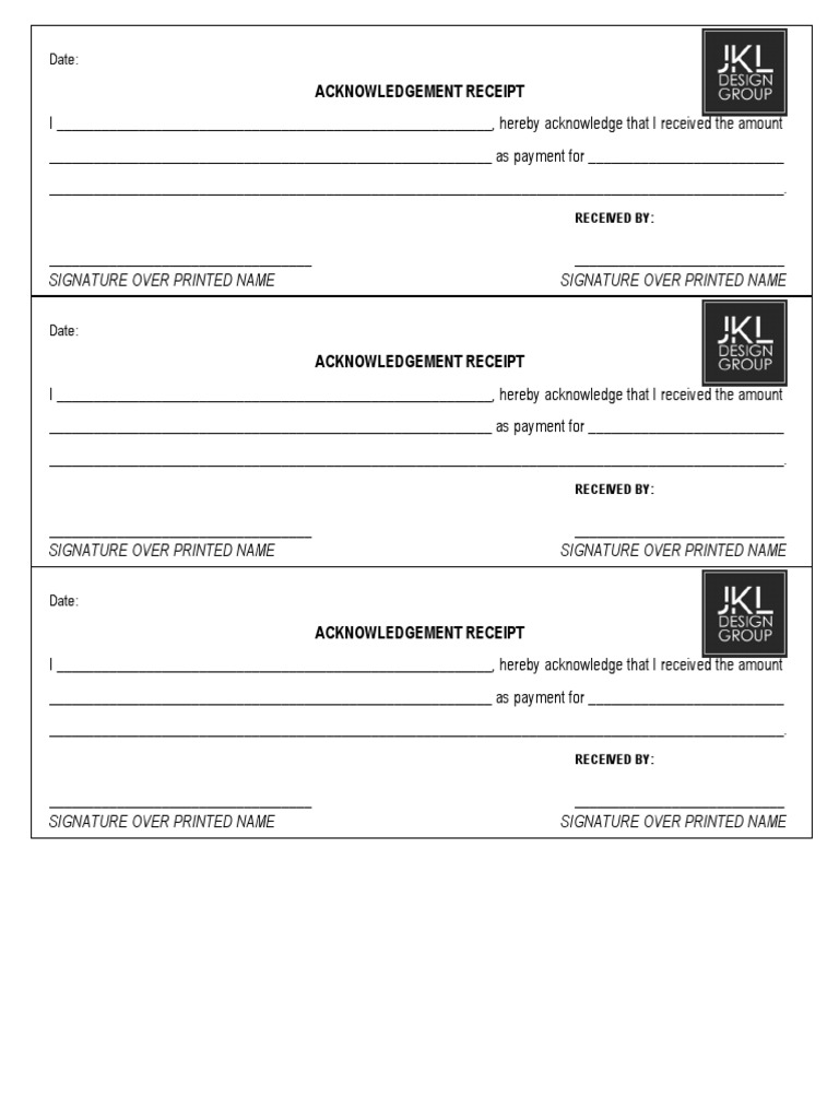 Acknowledgement Receipt | PDF | Receipt | Business