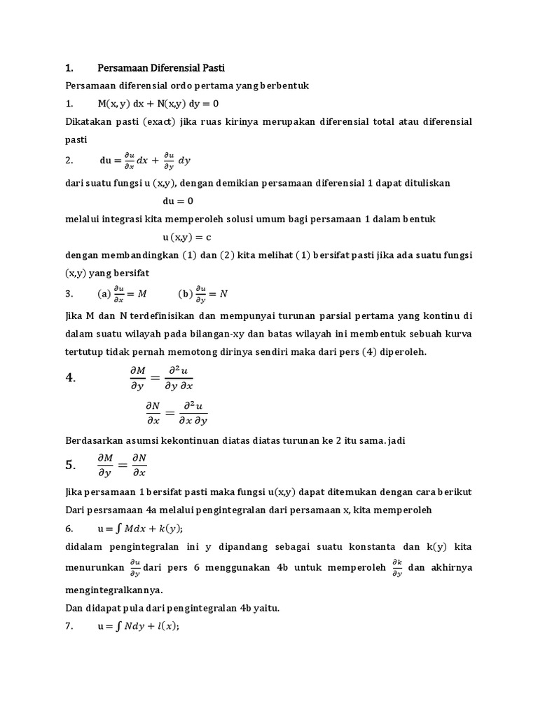 Faktor Integral dalam Persamaan Diferensial | PDF
