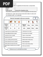 Fichas de Seguimiento de Instrucciones | PDF