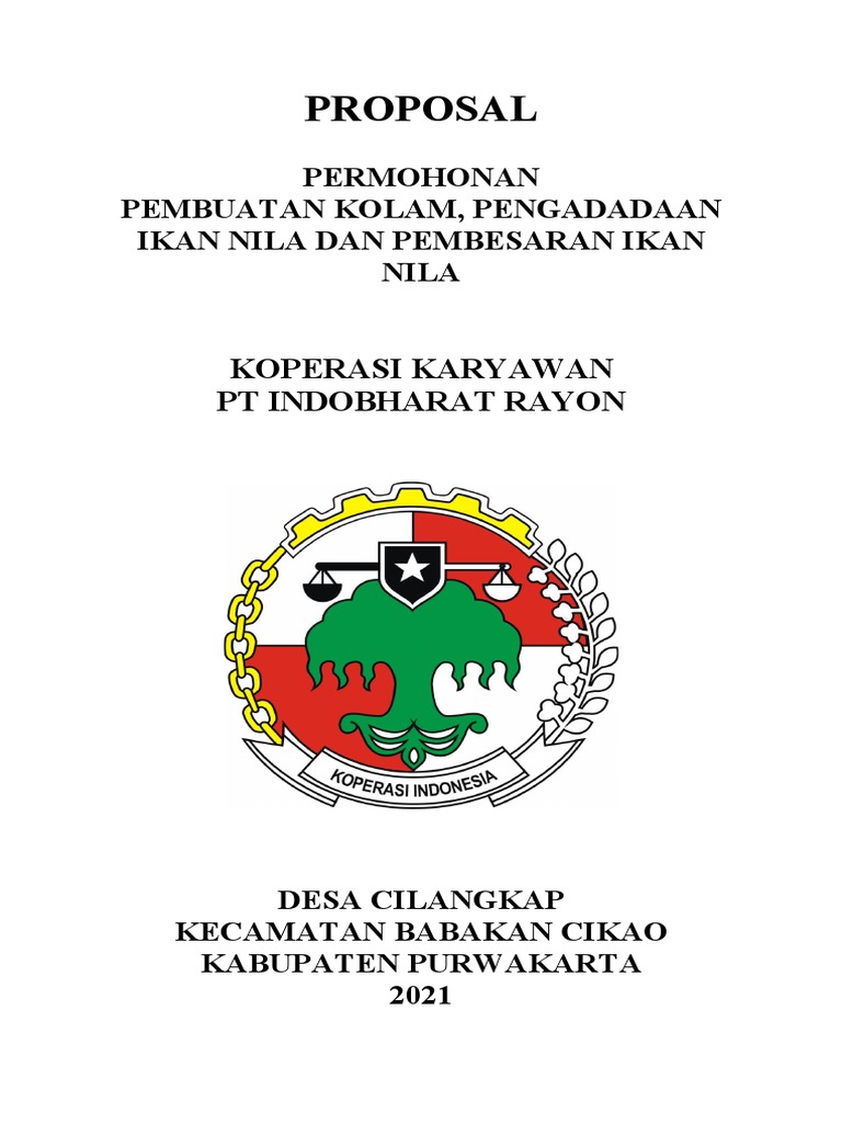 PROPOSAL KOLAM IKAN Koperasi PT Indobharat Rayon | PDF