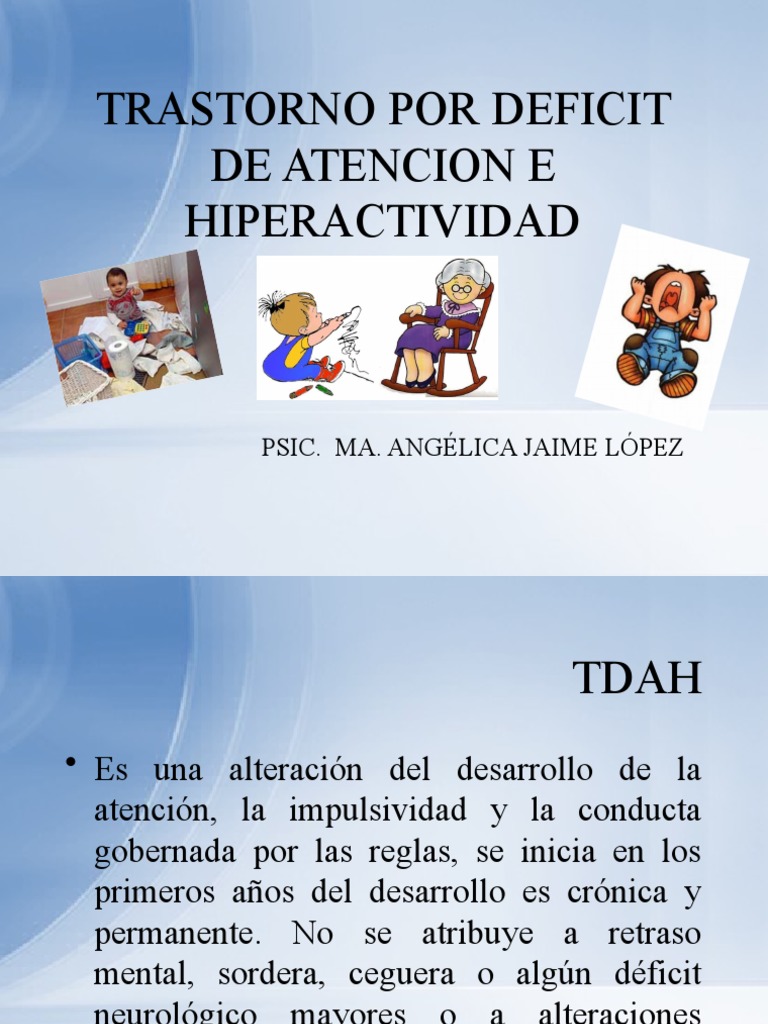 Trastorno Por Deficit de Atencion e Hiperactividad | Descargar gratis PDF | Desorden hiperactivo ...