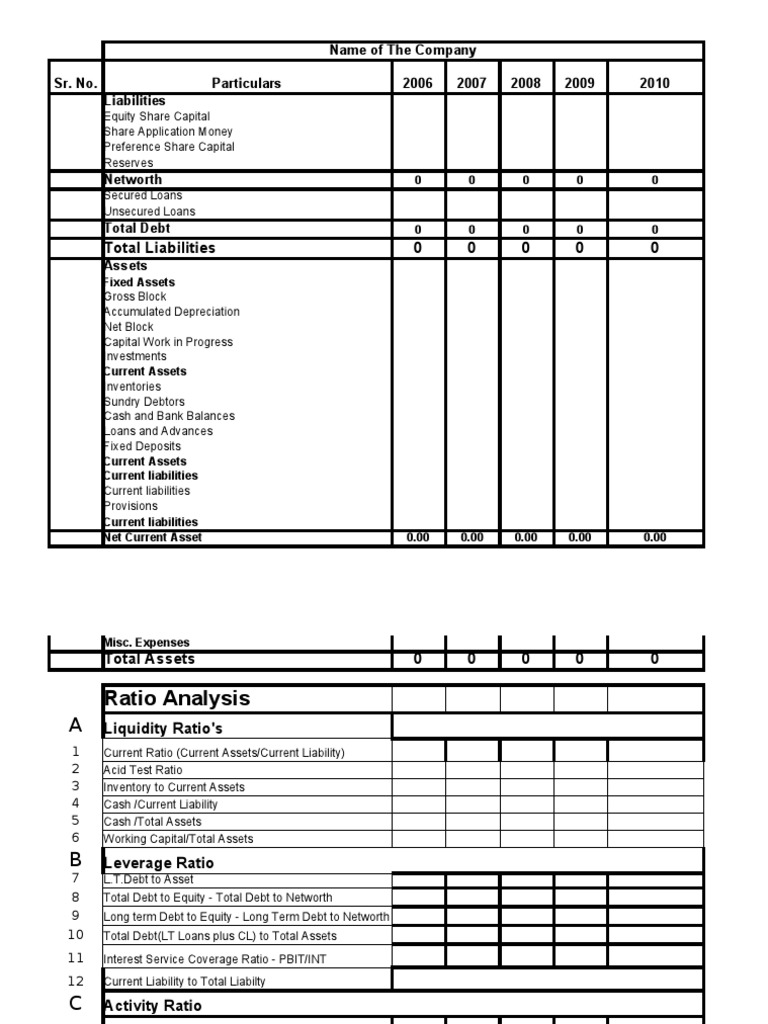 Sample Format | PDF | Revenue | Debt