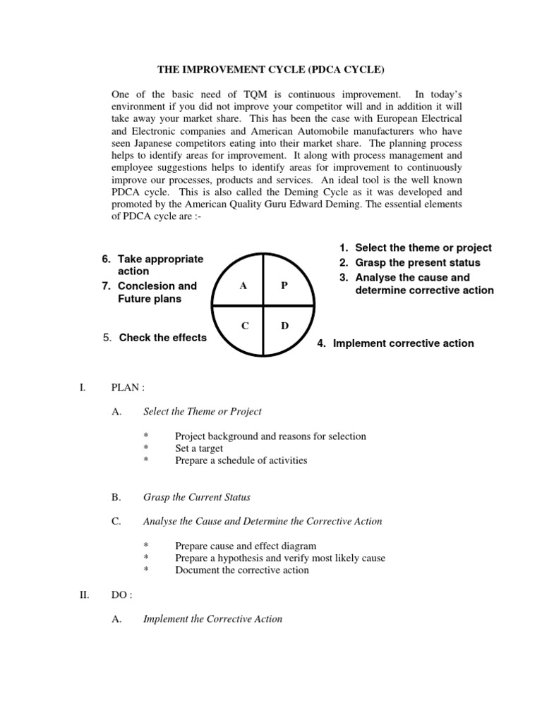 PDCA Cycle | PDF | Causality | Business