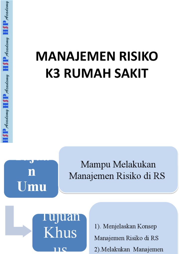 Manajemen Risiko K3 Rumah Sakit | PDF