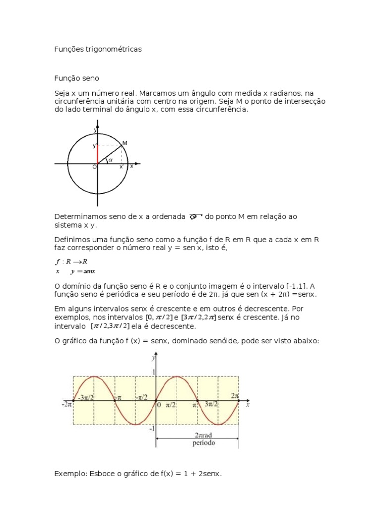 calculo 1 - Funções trigonométricas