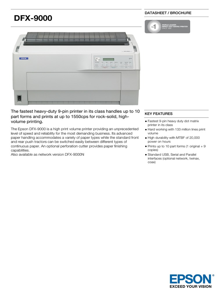 The Fastest Heavy-Duty 9-Pin Printer in Its Class Handles Up To 10 Part ...