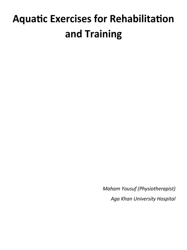 Aquatic Exercises For Rehabilitation and Training | PDF | Buoyancy | Heart
