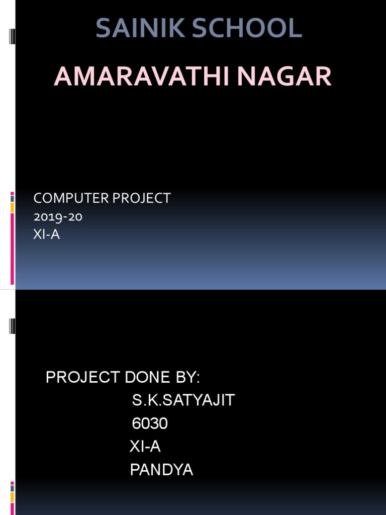 Project of Comp. Science Class 12 | PDF | Business