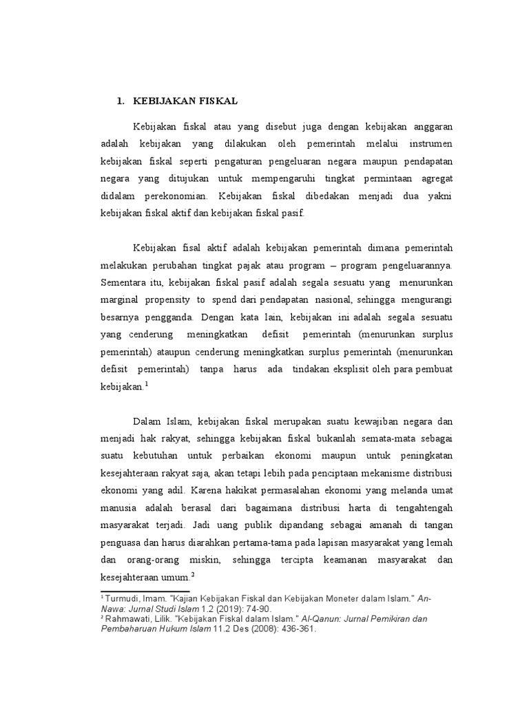 Kebijakan Fiskal | PDF