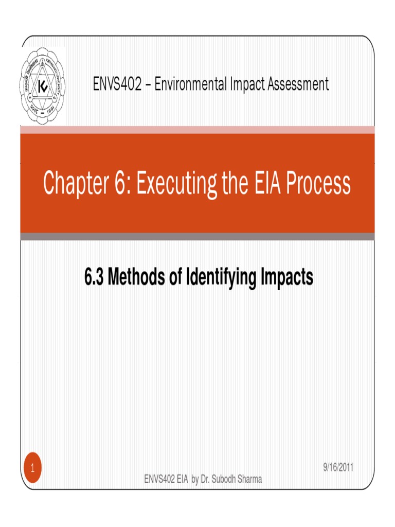 Eia Chapter 6.3 Methods of Impacts Identification | PDF | Environmental ...