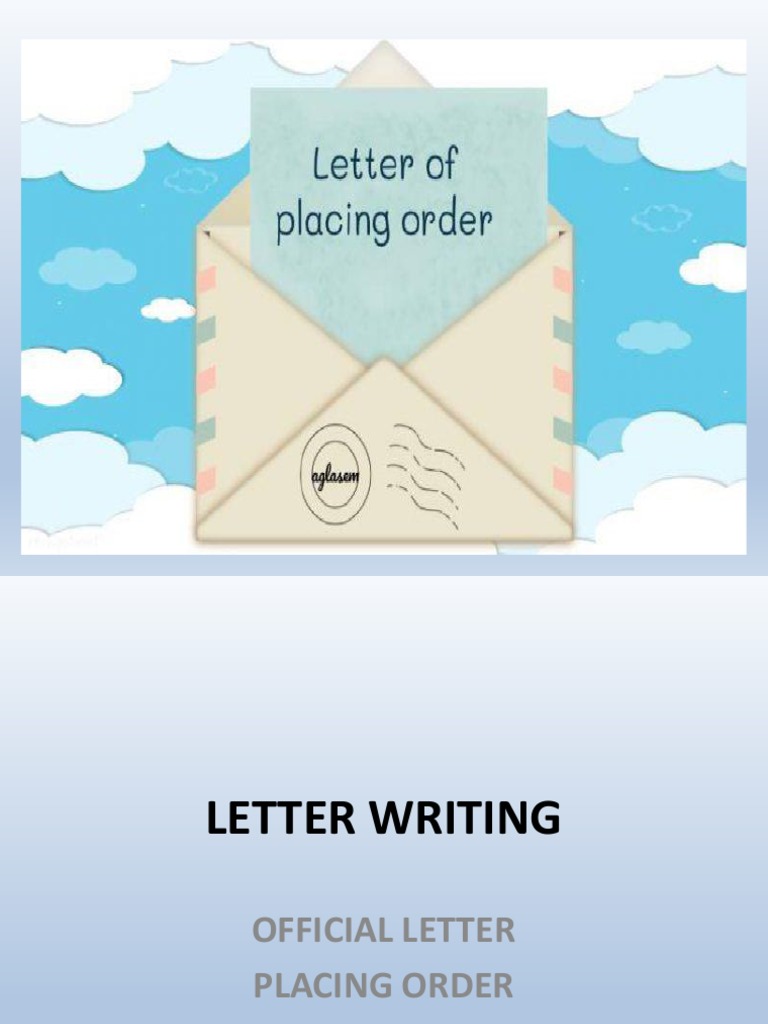 Letter - Placing Order | PDF