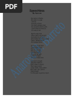 SPEECHLESS Poem by Kyra Lee | PDF
