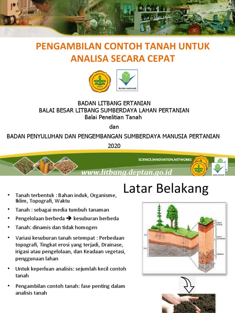 Bimtek - Sampling Tanah - Balittanah - BPSDMP | PDF | Sains & Matematika