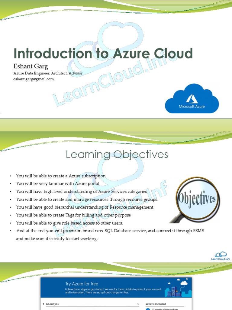 Learn Azure Fundamentals and Provision SQL Database | PDF | Microsoft ...