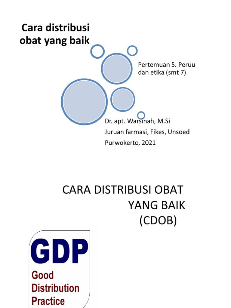 Cara Distribusi Obat Yang Baik | PDF