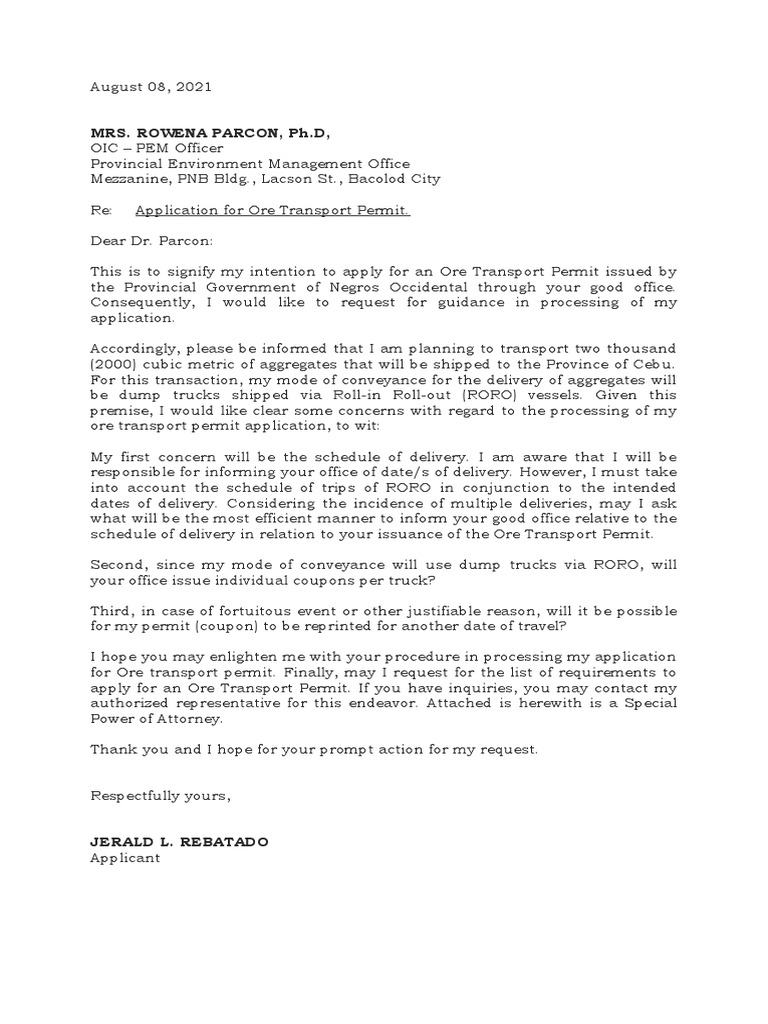 Letter Request | PDF