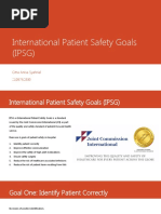 IPSG Presentation | PDF | Patient | Patient Safety