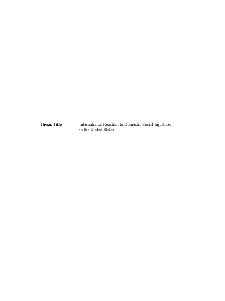 Thesis | PDF | The United States | Discrimination & Race Relations